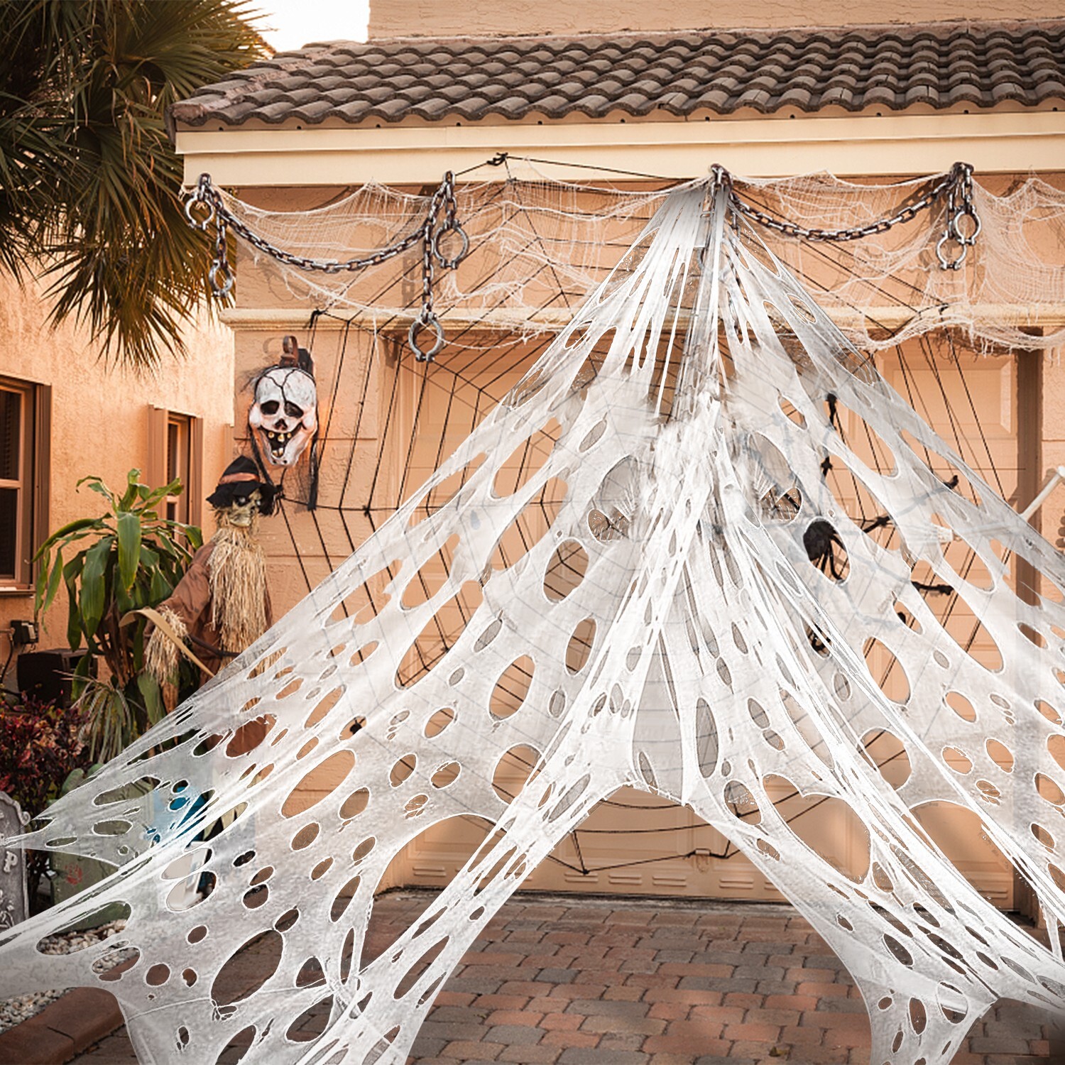 35" Halloween Giant Scary Spider Haunted House Prop Indoor Outdoor ...