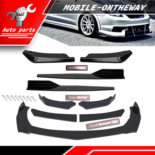 Glossy Black Front Bumper Lip Splitter Lower Spoiler Body Kit For ...