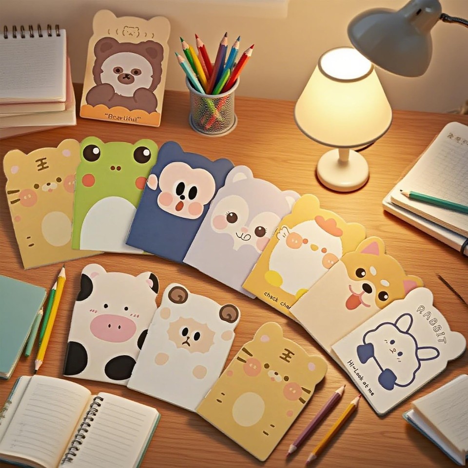 Mini Notebooks for 50Packs Cute Animal Mini Notebooks Bulk with Pencils ...