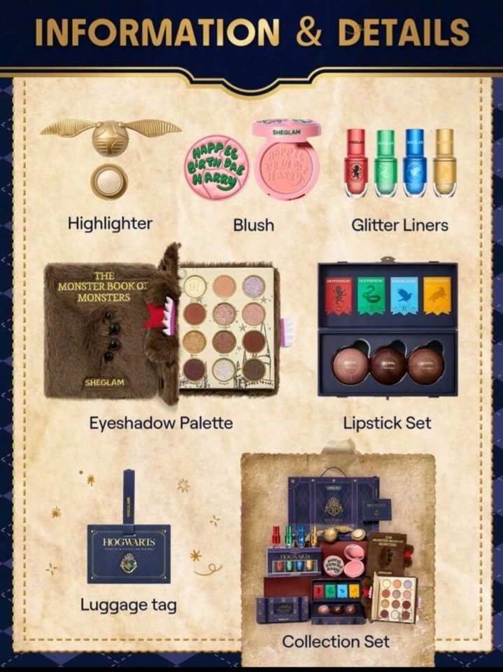 Sheglam HARRY POTTER NEW Collection Makeup Set 100% Authentic Brand New ...