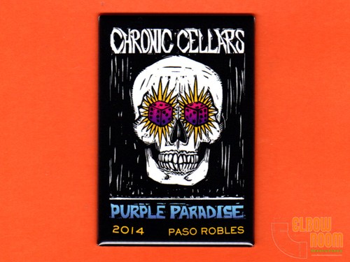 Chronic Cellars Purple Paradise label 2x3" fridge/locker magnet Paso ...