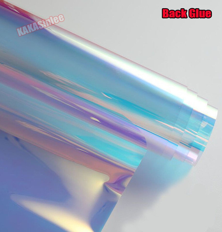 Adhesive Chameleon Rainbow Iridescent Wrap Window Film Glass Sticker ...