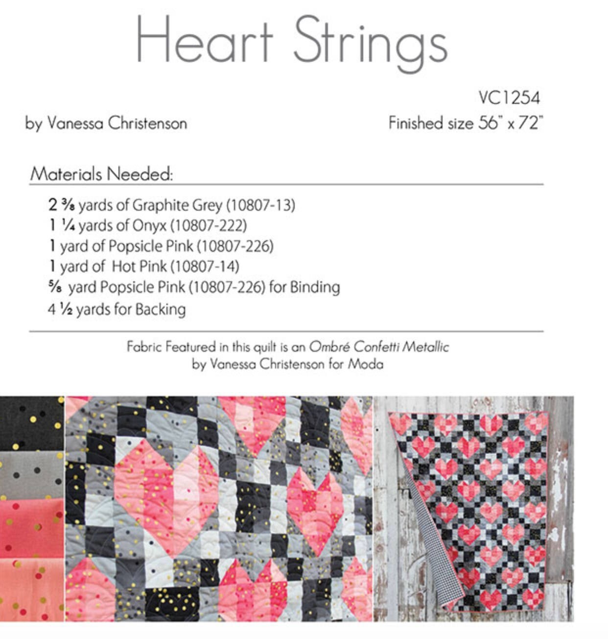 Heart Strings Quilting Pattern From V and Co for sale online | eBay