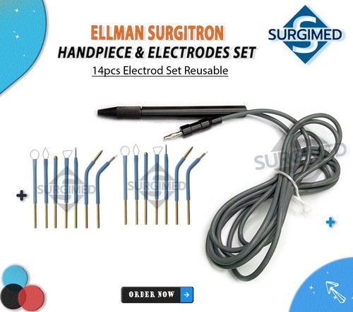 Ellman Surgitron Handpiece & 14 Pcs Electrodes Set Reusable-Tungsten ...