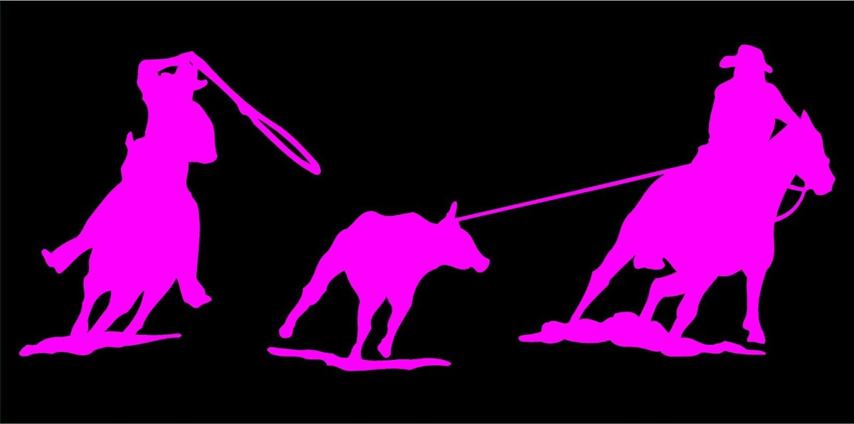 Roping Cowboy Outline