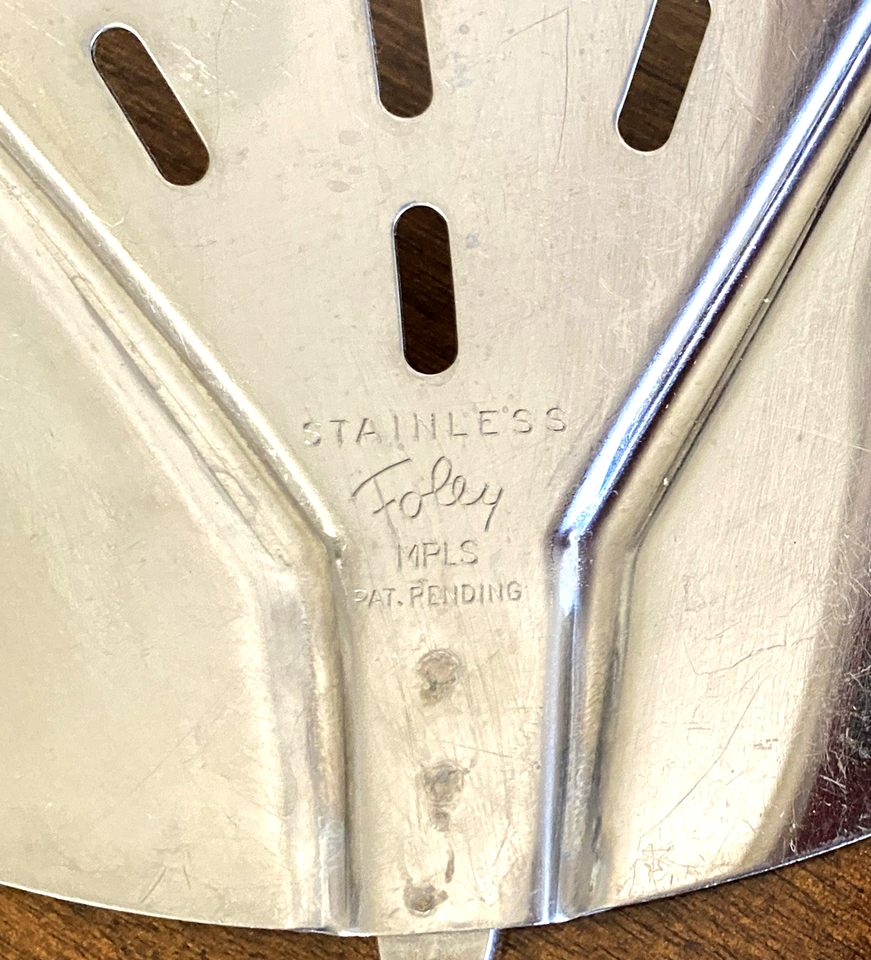 Vintage Foley Wide Spatula/Turner/Lifter Stainless Curved Slotted | eBay