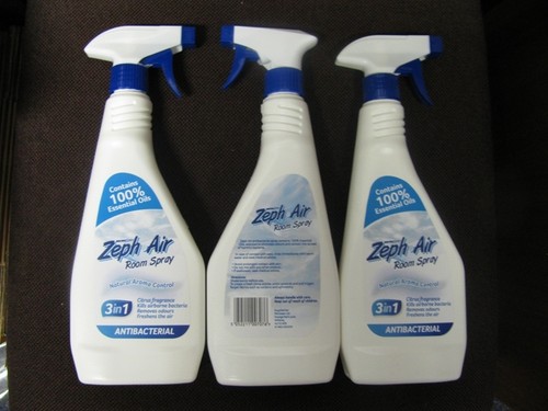 3 x 500ml Odour Control, Neutraliser, Room Spray, Zephair, Citrus, Pets ...