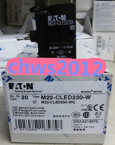 1 PCS EATON MOELLER Indicator light M22-CLED230-W snap ring front ...