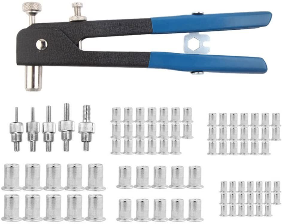 86pc Threaded Nut Rivet Gun M3-M8 Insert Tool Riveter Rivnut Setter ...