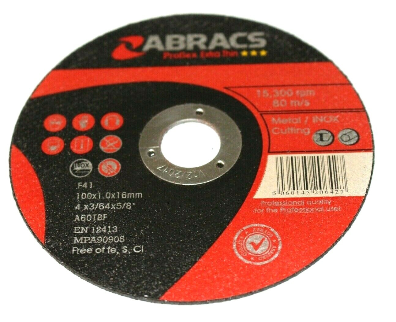 Abracs Proflex Extra Thin Metal Inox Cutting Discs 100mm x 1.0mm x 16mm ...