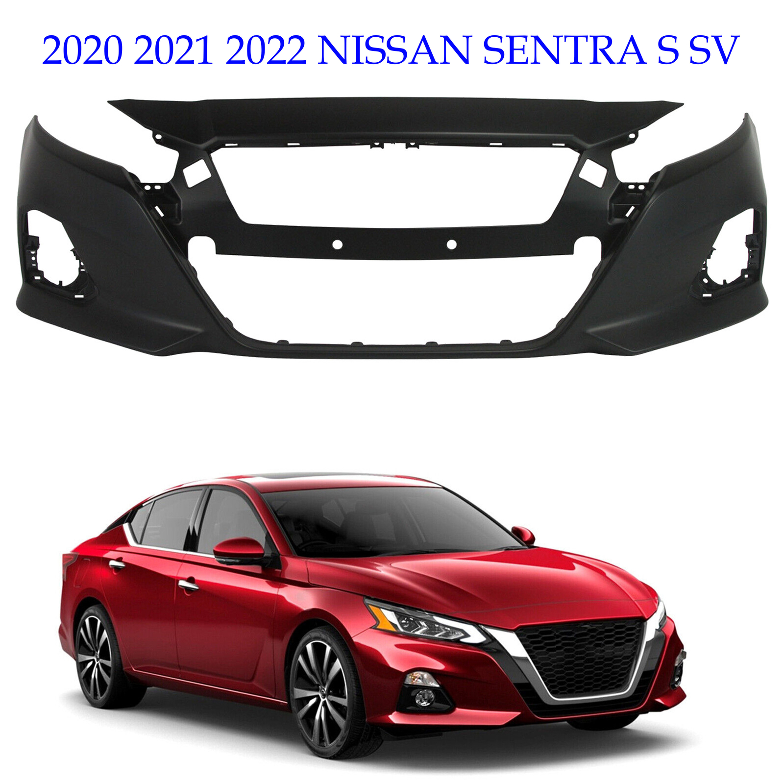 For 2020 2022 Nissan Sentra Front Bumper Cover Fascia 62022-6LB0J PICK ...