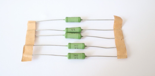 5 x Metalloxid-Schichtwiderstand/ PO590 - 3 kOhm - 5% - 3 W - Axial ...