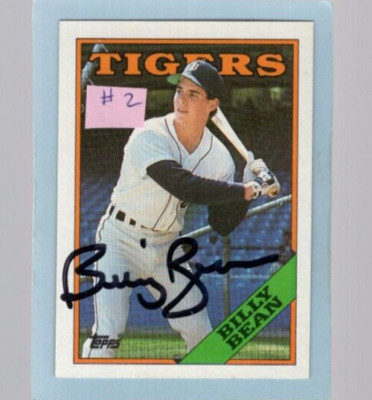 Autographed Billy Bean Tigers 1988 Topps #267 signed #2 | eBay