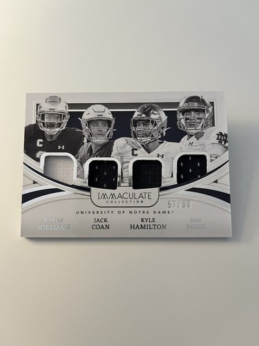 2022 Immaculate Collegiate Quad Patch Ian Book, Hamilton, Coan ...