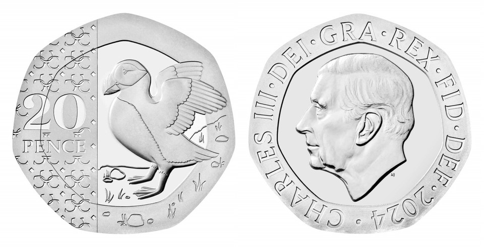 2023 2024 or 2025 20p PUFFIN Twenty pence coin Brilliant Uncirculated ...
