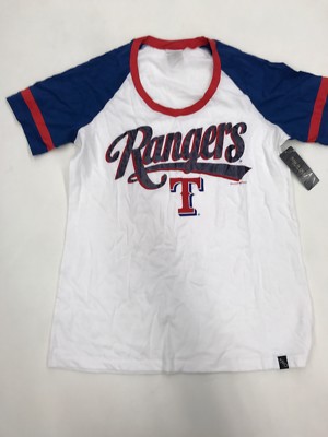 MLB Team Apparel Texas Rangers White Blue Red Girls Sample Size 10/12 ...