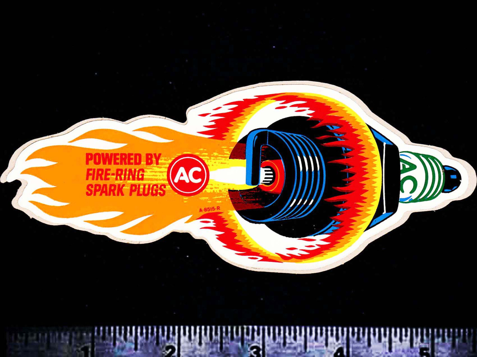AC Fire Ring Spark Plugs - Original Vintage 60's 70's Racing Decal ...