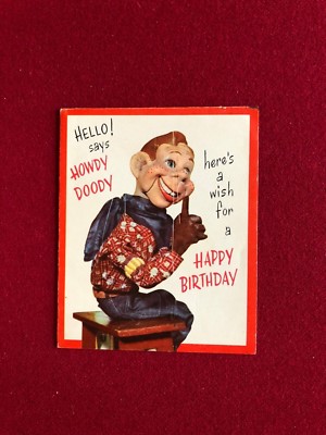 1951, Howdy Doody, "Happy Birthday" Greeting Card (Scarce) | eBay