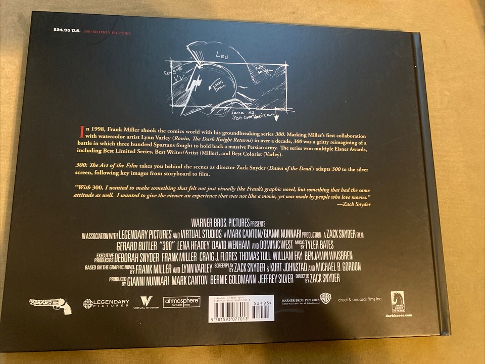 ZACK SNYDER "300" HARDCOVER BOOK 2007 FIRST EDITION DARK HORSE COMICS ...