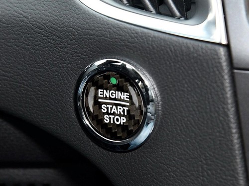 Carbon Fiber Engine Start Stop Button Cover For Ford F150 Explorer ...