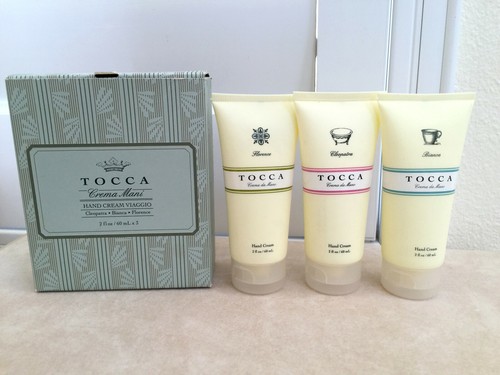 TOCCA 3x Nourishing HAND CREAM VIAGGIO Cleopatra Bianca Florenc Travel Trio Set | eBay