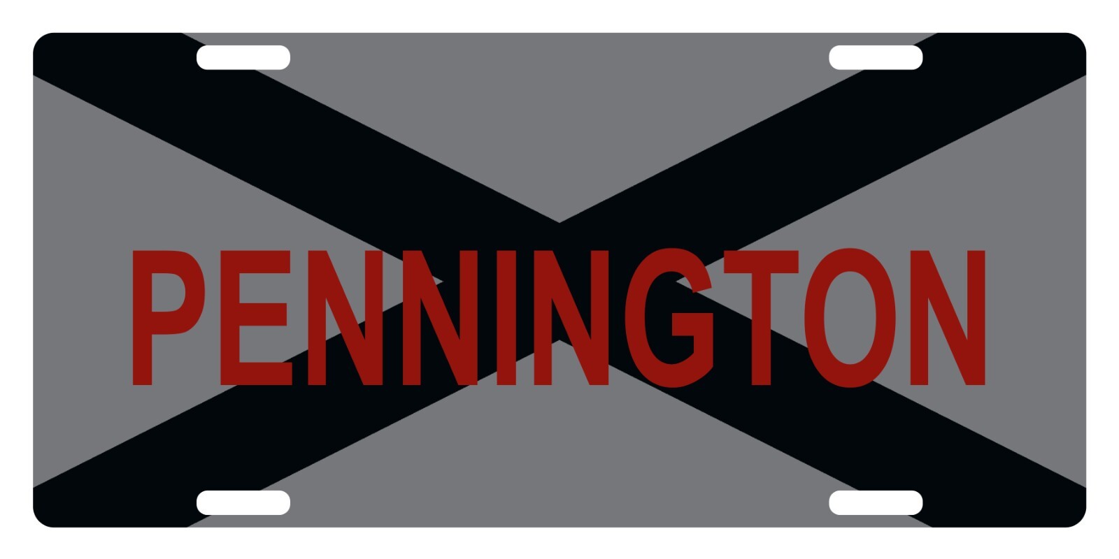 Alabama State Flag License Plate Gray & Black Version Pennington | eBay