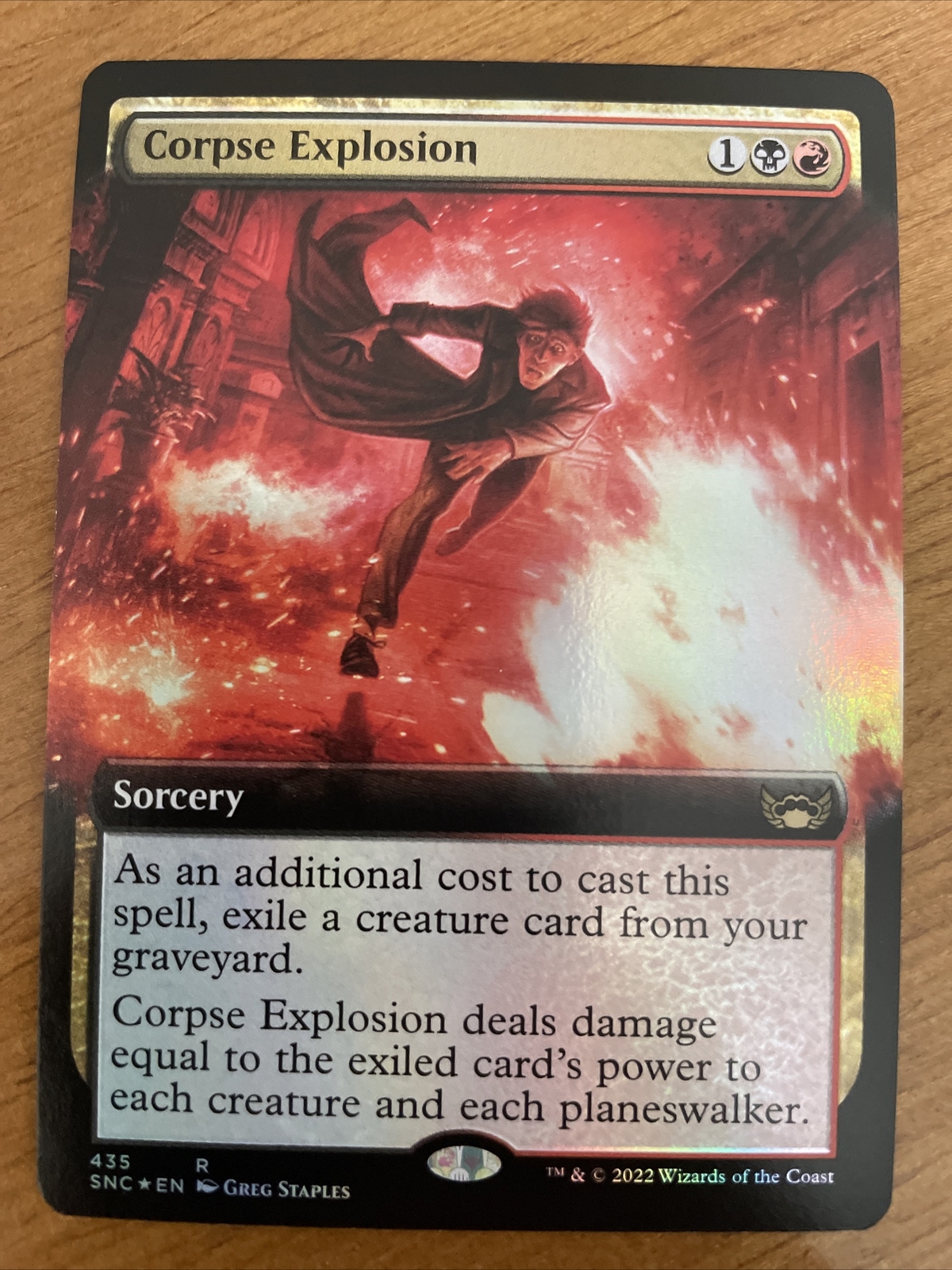 x1 Corpse Explosion - Foil - Extended Art R MTG Streets of New Capenna ...