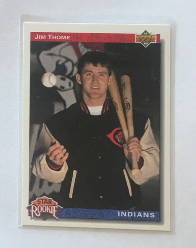 Jim Thome 1992 Upper Deck #5 Star Rookie MLB Baseball Card Cleveland ...