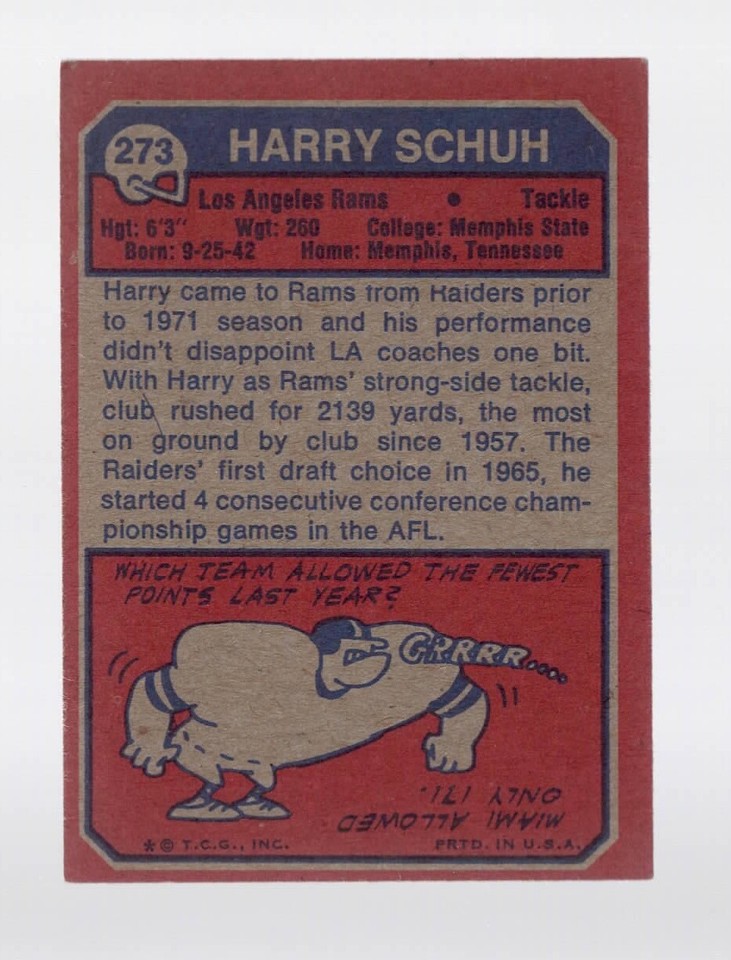 1973 Topps #273 Harry Schuh VG/Ex | eBay