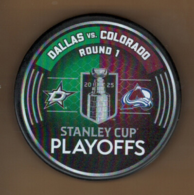 2025 DALLAS STARS vs COLORADO AVALANCHE STANLEY CUP PLAYOFFS PUCK - #EL ...