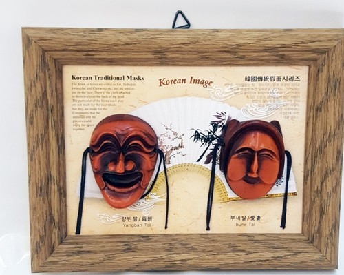 [Souvenir] Korean Traditional Mask Frame- Yangban Tal (Three ...