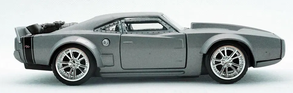 Fast And Furious Dom's Ice Charger, Charcoal Grey, Diecast Toy Car, 5.5 ...