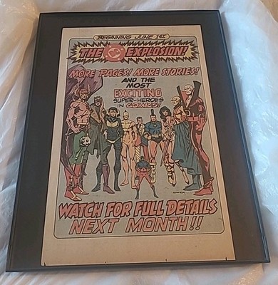 DC Comics Explosion 1976 Print Ad Framed 8.5X11 | eBay