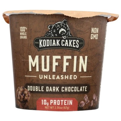 Muffin Power Cup Double Dark Chocolate Case of 12 X 2.36 Oz By Kodiak ...