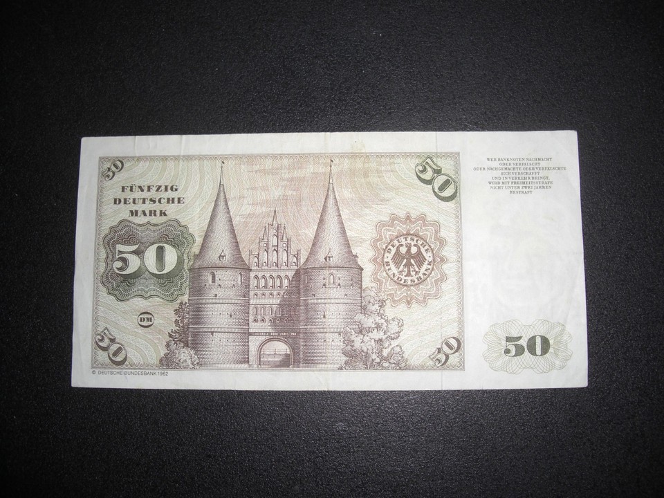 DM 50 Schein Deutsche Mark - Serie KJ vom 2.Januar 1980 | eBay.de