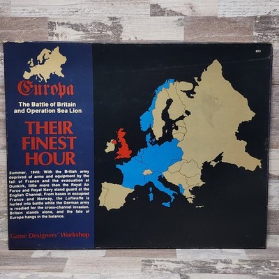 GDW Europa Their Finest Hour 2nd Edition Complete Unpunched War Game | eBay