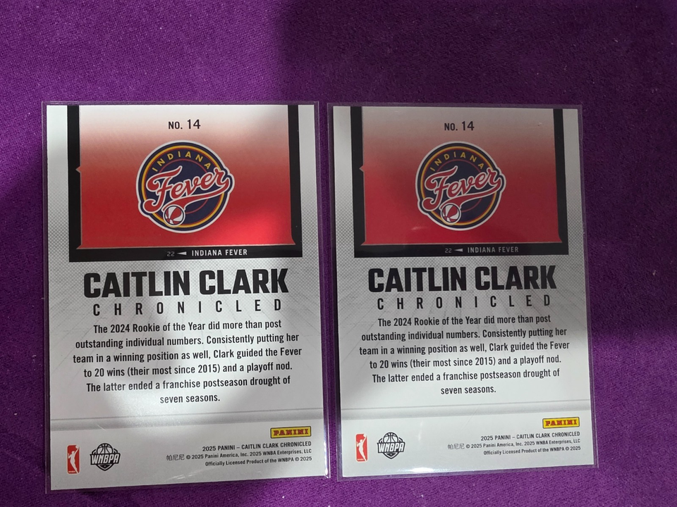 2025 Panini Chronicled Caitlin Clark Indiana Fever **You Pick Your Card ...