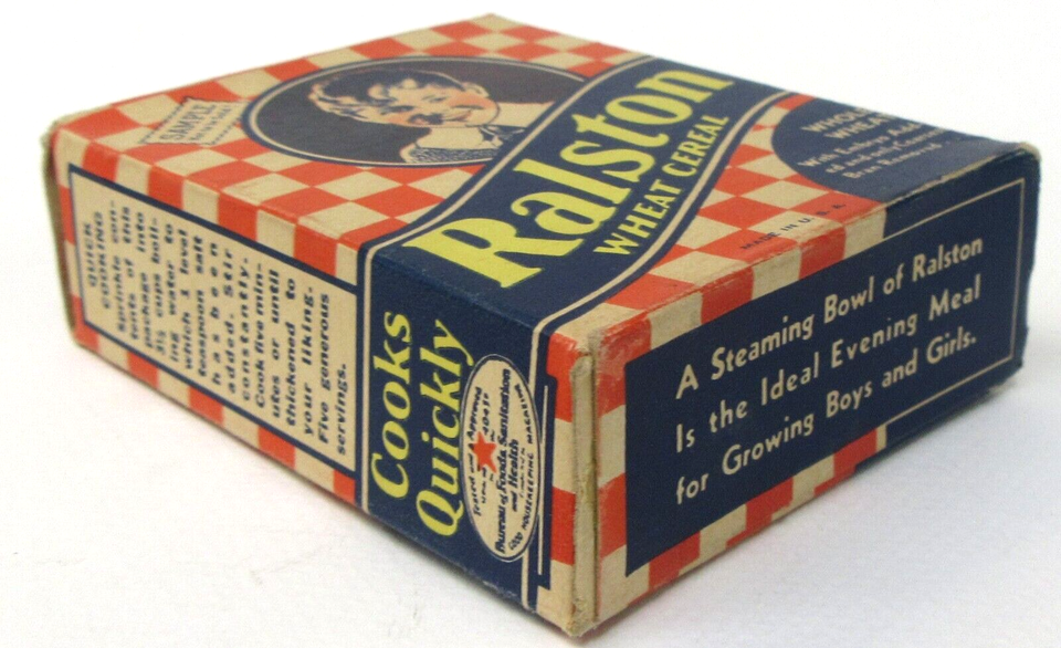 1930's RALSTON WHEAT CEREAL complete SAMPLE cereal box | eBay