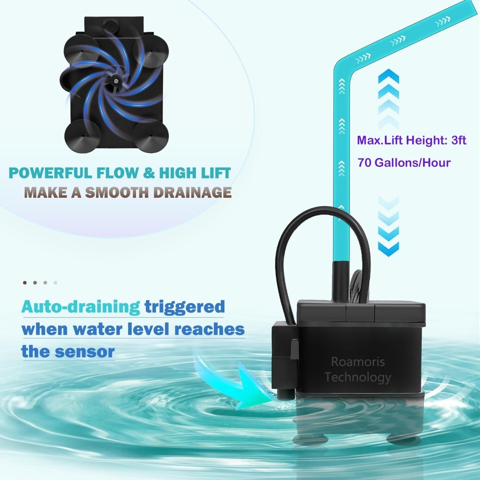 Small Pump With Level Sensor 110V Automatic Submersible Water Pump Mini ...