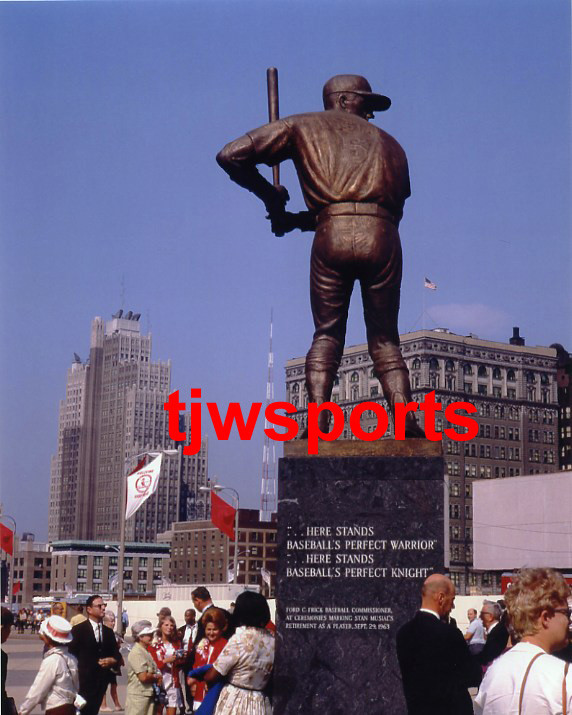 Stan Musial Statue @ Busch Stadium Cardinals 1968 World Series 8x10 ...