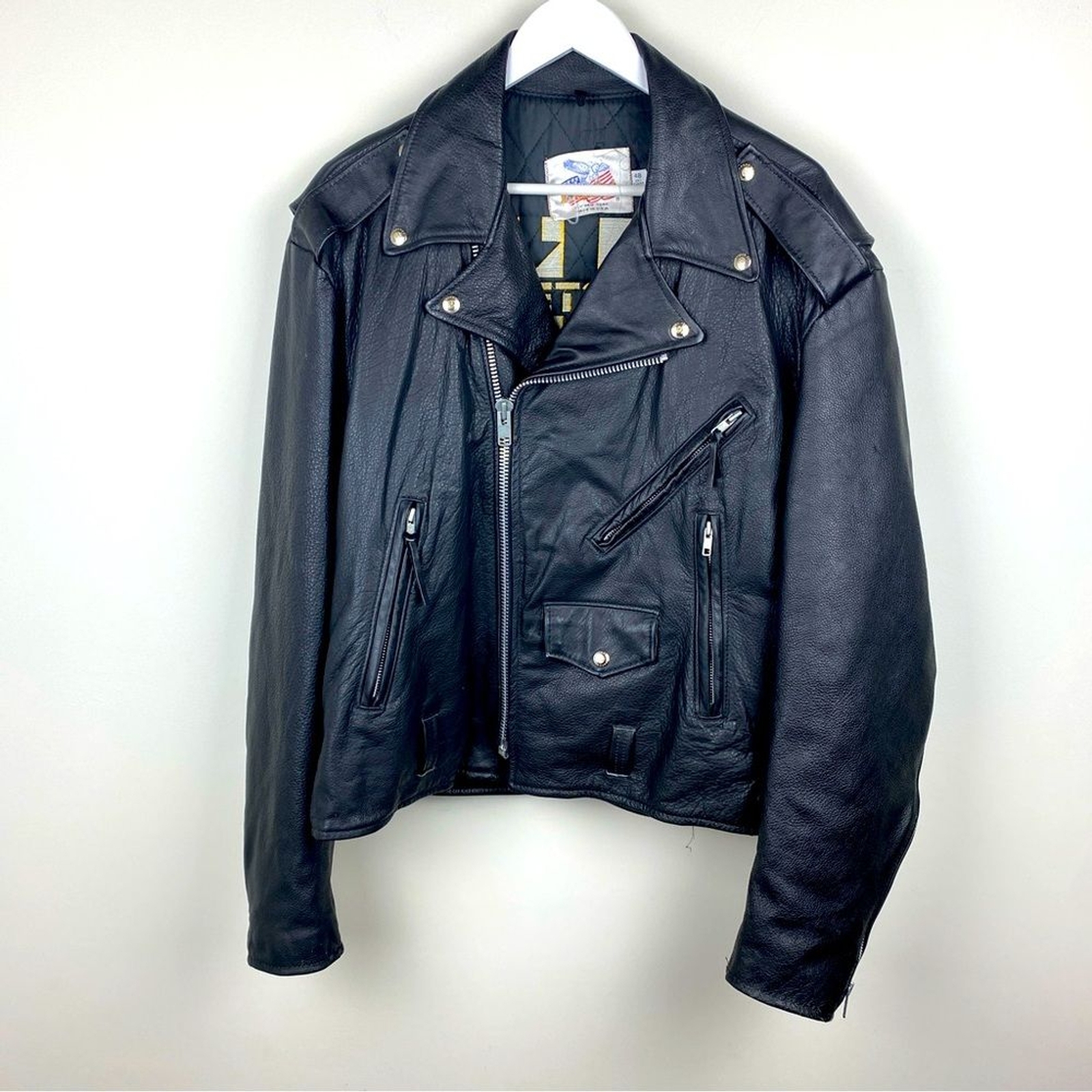Excelled Vintage Motorcycle Jacket Men's Size 48 Hyst… - Gem