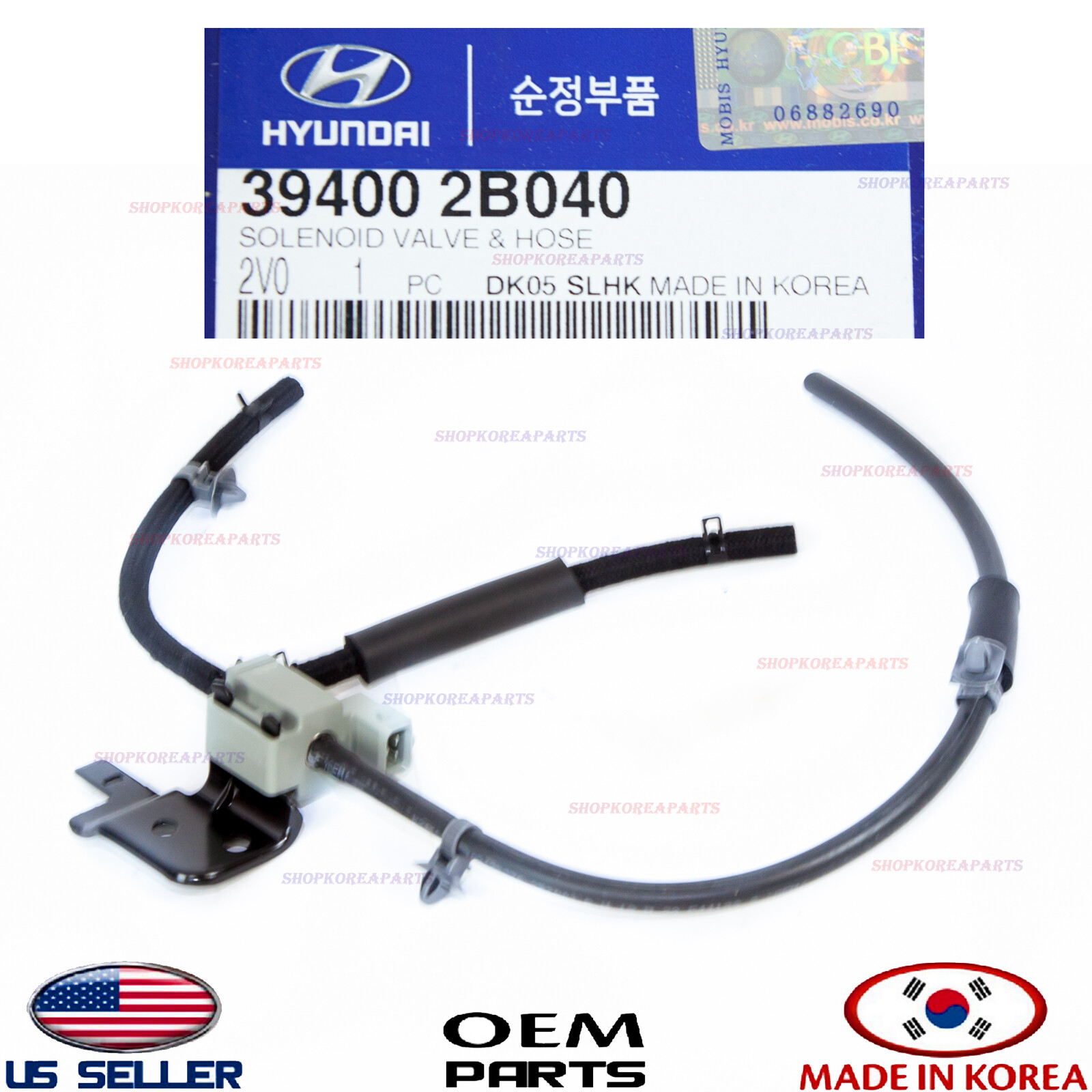 Genuine Solenoid Valve & Hose for 2013-17 Hyundai Veloster Turbo OEM ...