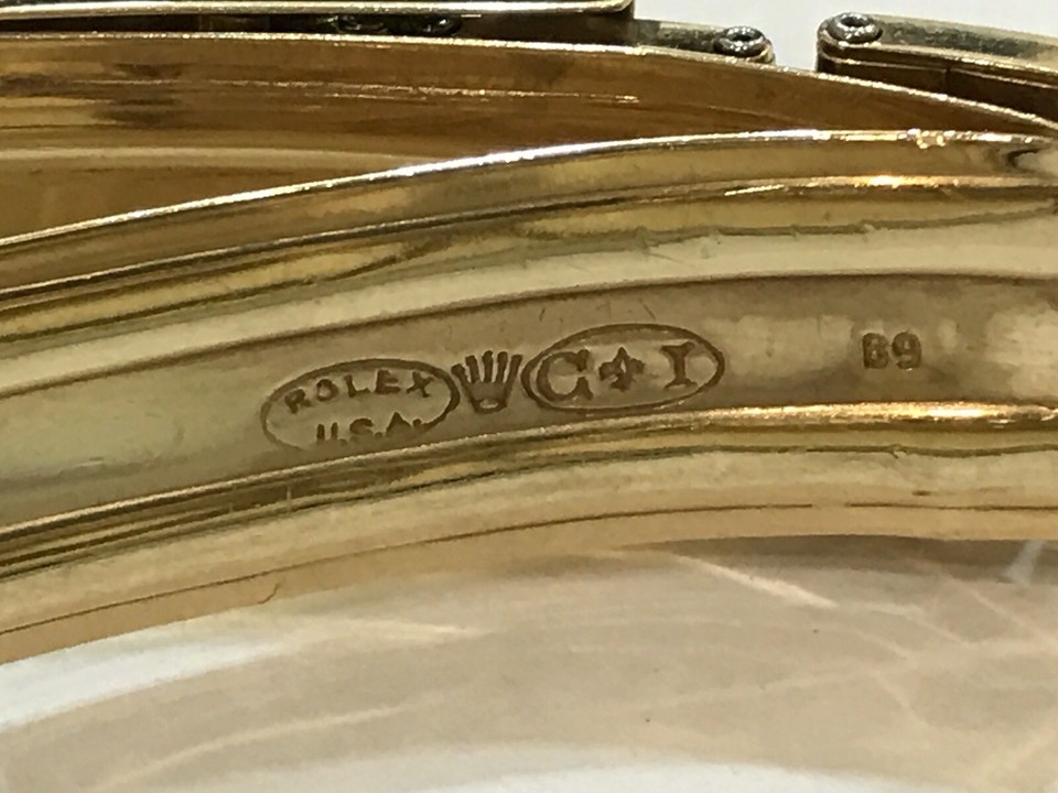Rolex Mens 14k 1005 Double Signed "Tiffany & Co." Signed Dial W/Rivet ...