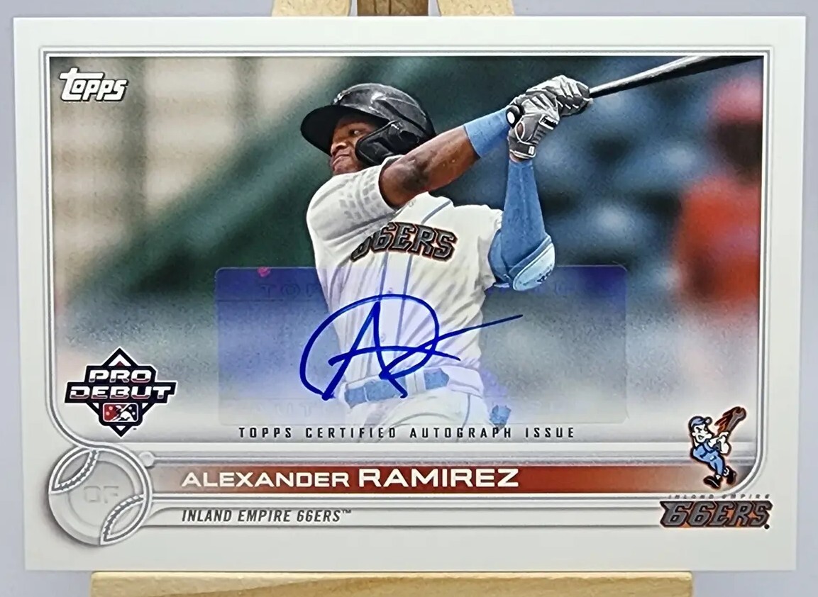 2022 Topps Pro Debut - Autographs #PD-106 Alexander Ramirez (AU, RC ...