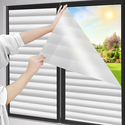 78.7 x 17.8'' Privacy Window Film Covering Reeded Static Glass Sticker ...