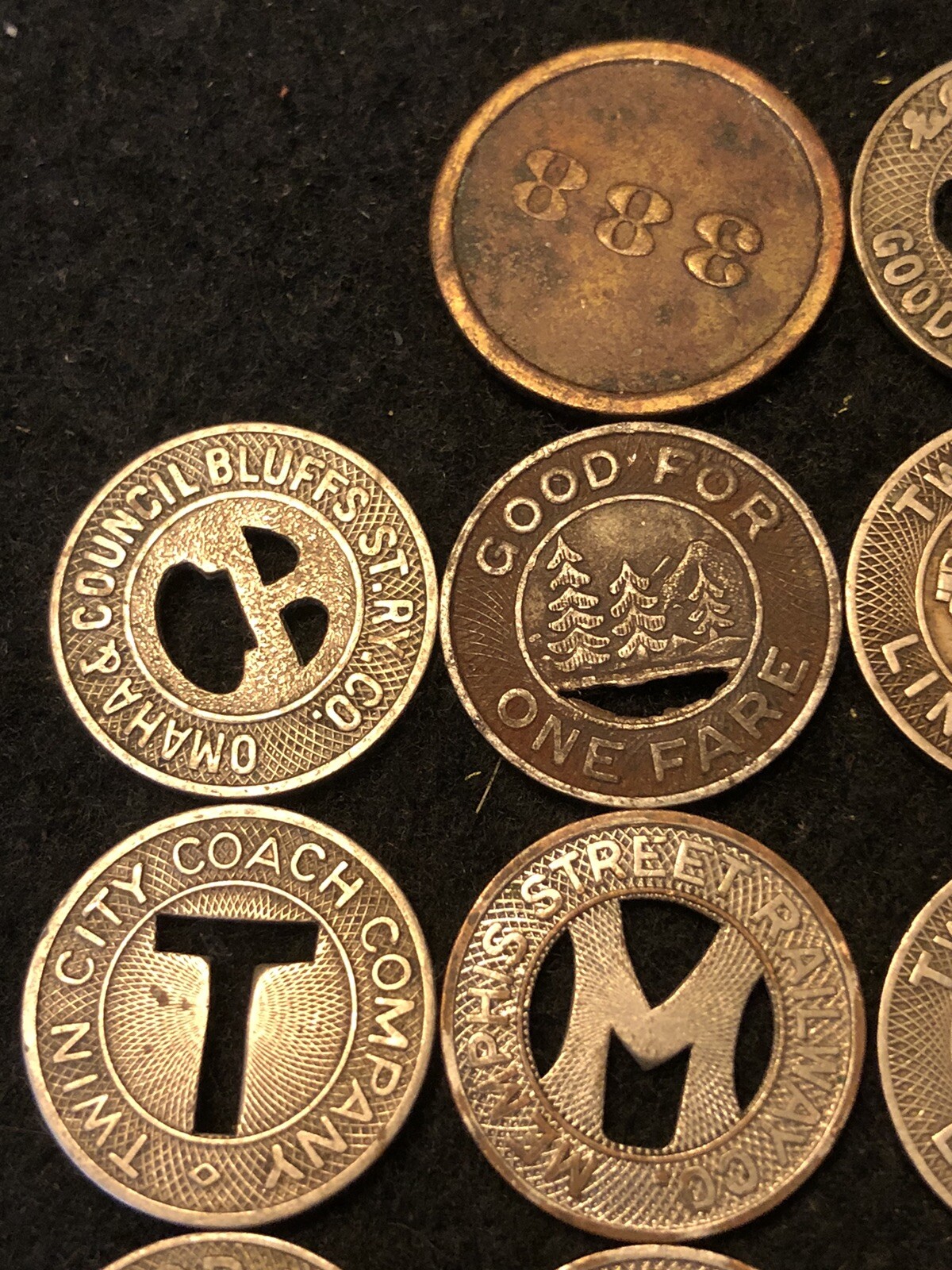 Rare Collectible Set 14 Antique Bus Train Tram & Gambling Tokens | eBay