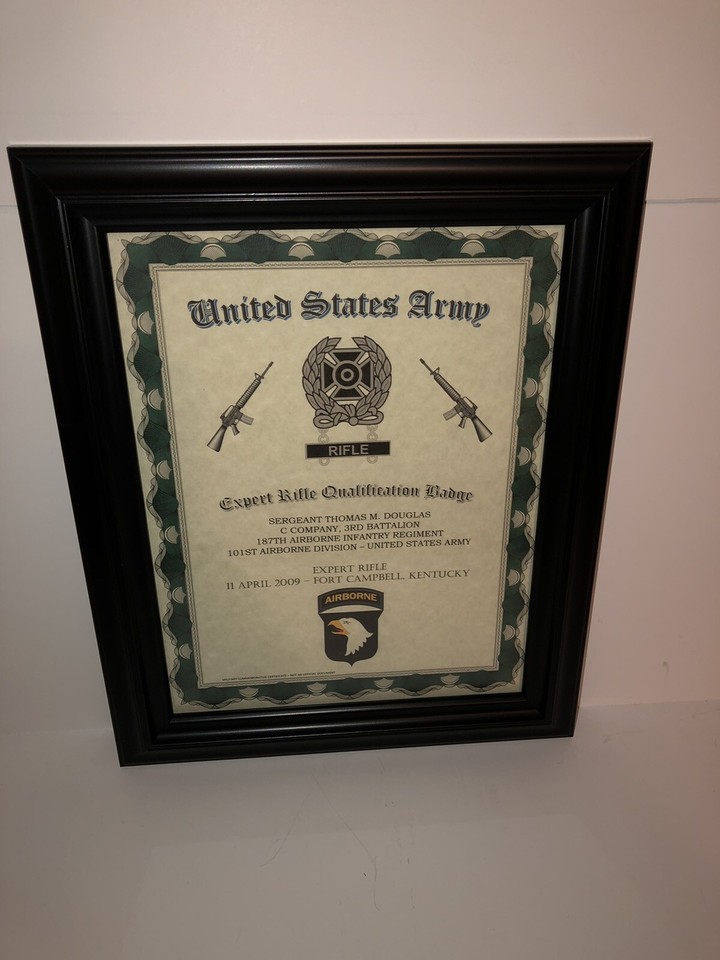 ARMY - EXPERT RIFLE BADGE QUALIFICATION PRINT / w/Free Custom Printing ...