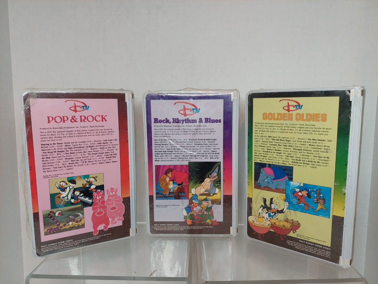 VTG VHS Disney TV Dtv Rock R&B/Pop&Rock/Golden Oldies / SEALED LOT of 3 ...