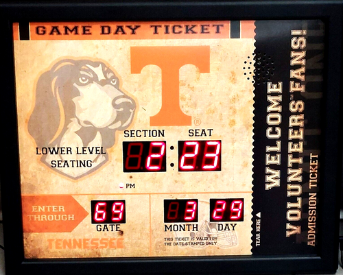 Tennessee Volunteers Team Scoreboard Clock Bluetooth Wireless ...