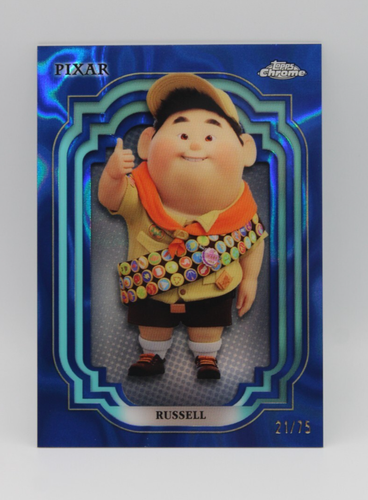 2024 Topps Disney Chrome Blue Wave Russell /75 Up | eBay